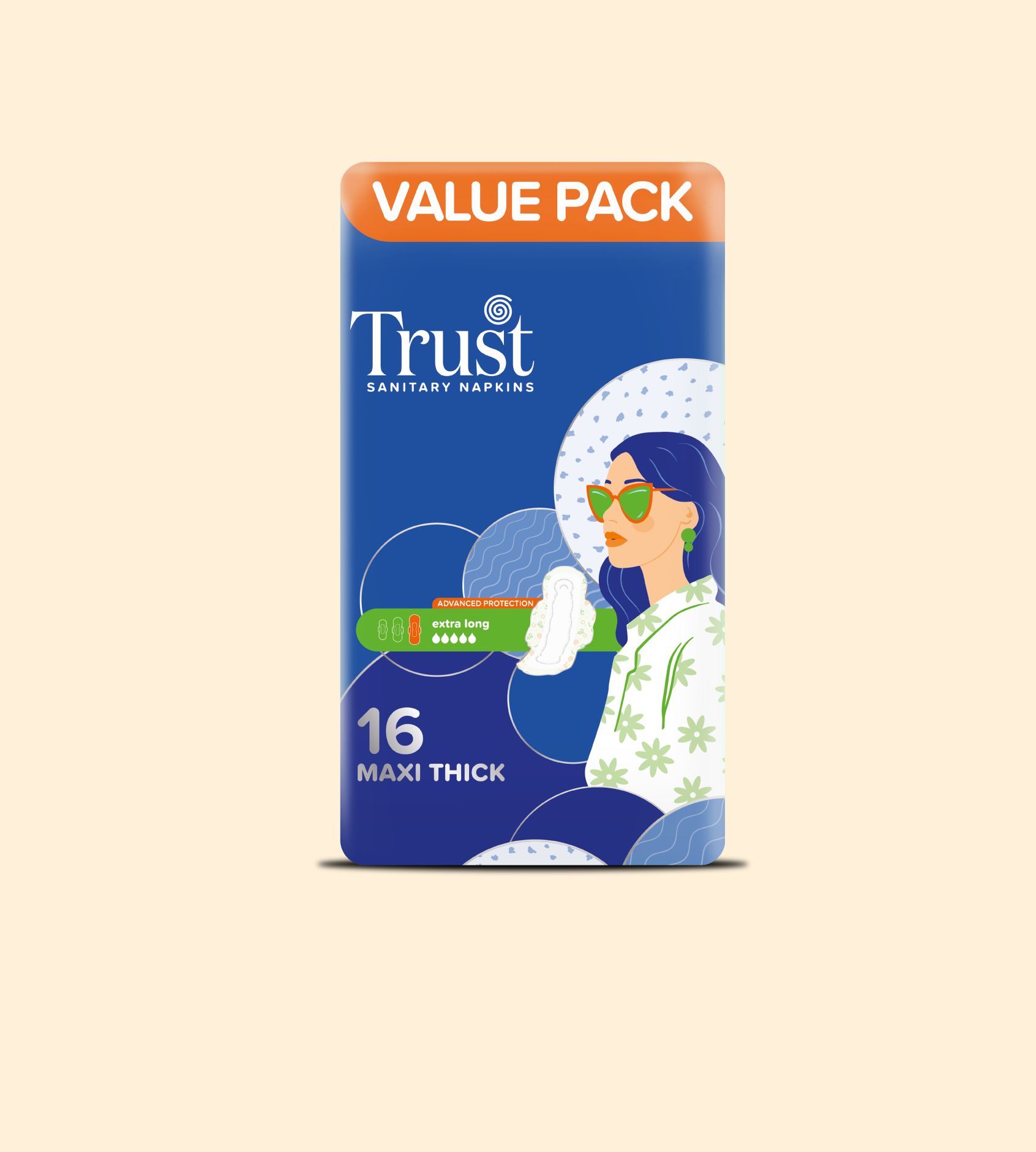 Breathable Maxi Thick Dry Mesh Extra Long Value Pack 16 Pcs – Trust ...